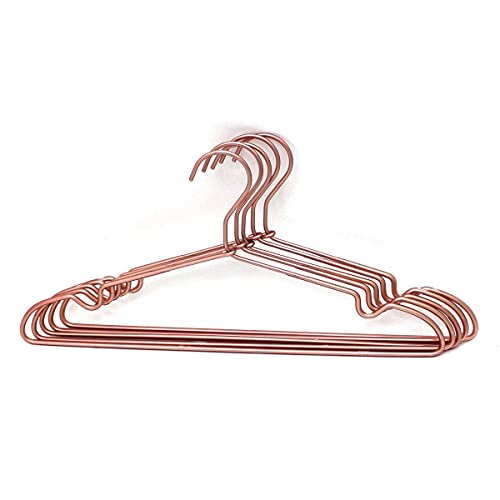 30Pack Koobay 16.5" Metal Laundry Wire Clothes Top Shirt Garment Coat Suit Hangers in Copper Gold Finish