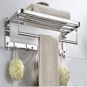 omoons bathroom shelf punch-free stainless steel frame towel rack toiletries shelf placement cosmetic storage rack optional specifications bathroom shelf/49 * 24 * 18cm