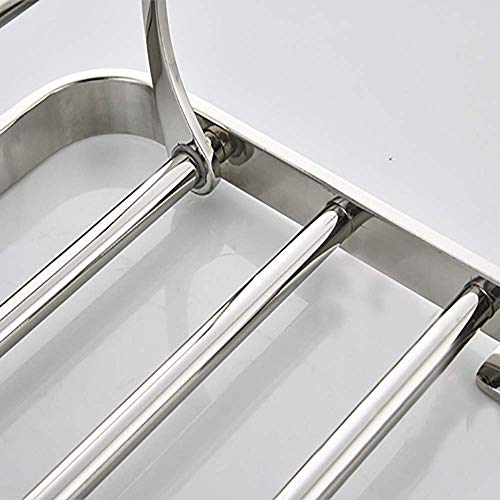 OMOONS Bathroom Shelf Punch-Free Stainless Steel Frame Towel Rack Toiletries Shelf Placement Cosmetic Storage Rack Optional Specifications Bathroom Shelf/49 * 24 * 18Cm