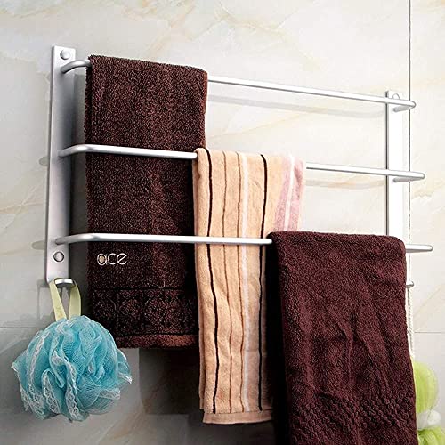 OMOONS Towel Holder, Wall-Mounted, Towel Rack, 3 Shelves for Bathroom Shelves/50Cm