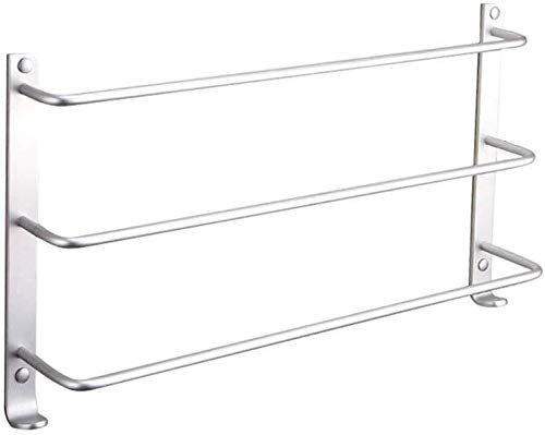 OMOONS Towel Holder, Wall-Mounted, Towel Rack, 3 Shelves for Bathroom Shelves/50Cm