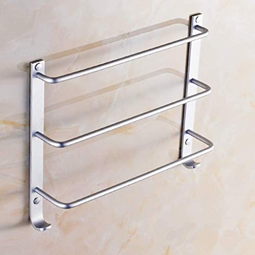 OMOONS Towel Holder, Wall-Mounted, Towel Rack, 3 Shelves for Bathroom Shelves/50Cm