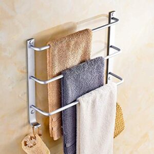 OMOONS Towel Holder, Wall-Mounted, Towel Rack, 3 Shelves for Bathroom Shelves/50Cm