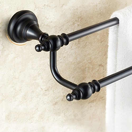 OMOONS Towel Rack, Wall-Mounted Towel Rail, Brass,Double Rod/60Cm