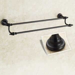 OMOONS Towel Rack, Wall-Mounted Towel Rail, Brass,Double Rod/60Cm