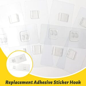 NHYAMX 8 Pack Shower Caddy Adhesive Replacement Sticker,Replacement Adhesive Sticker Hook,Adhesive Pads Hooks for Shower Caddy for Flat Wire, No Drilling Bath Transparent Adhesive Pad