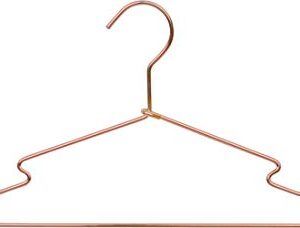 Rose Gold Finish Metal Suit Hanger with Notches in 17" Length X 3/16" Thick, Box of 25