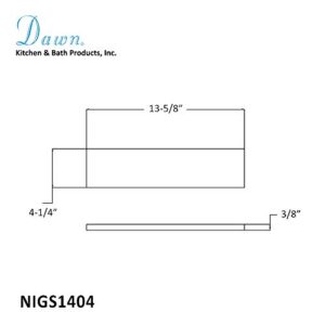 Dawn NIGS1404 Shelf, Clear Glass