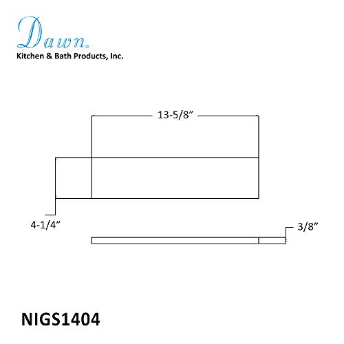 Dawn NIGS1404 Shelf, Clear Glass