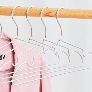 Aluminum Metal Hangers ,20 Pack Strong Heavy Duty Hanger for Shirt,Coat Suit,Lightweight Ultra Thin Space Saving Hangers