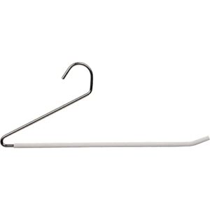 Open Ended Metal Bottom Hanger with White Non-Slip Coating, Space Saving Sturdy Metal Pants Hanger with Chrome Hook (Set of 25) by The Great American Hanger Company