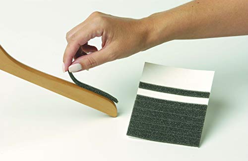 The Great American Hanger Company Dark Grey Adhesive Strips, Box of 100 Non-Slip Grips Compatible with All Hanger Types