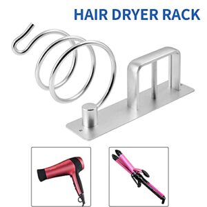 Brontosaurus (No Drilling Hair Dryer Holder, Blow Dryer Holder Wall Mounted, Save Space & Easy to Install, Bedroom & Bathroom Hair Tool Organizer for Hair Dryer, Flat Irons, Curling Wands (silver)