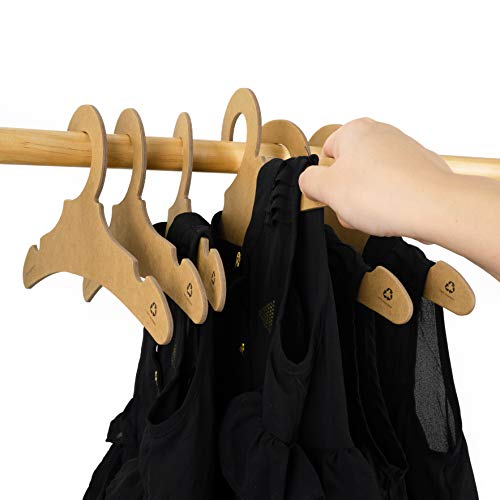 KOOBAY 11" Recycled Paper Hangers Kids Cardboard Clothes Hangers and Compressed Strength Big( 30PCS)