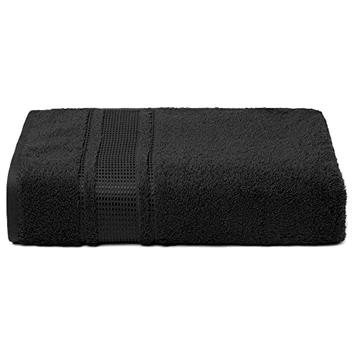 Melissa Linen, 2 Piece Hand Towel Set, 100% Turkish Cotton Face Hand Towels for Bathroom, 20 in x 35 in, Absorbent, Quick Dry, Durable and Soft, Spa and Hotel Quality, Jet Black