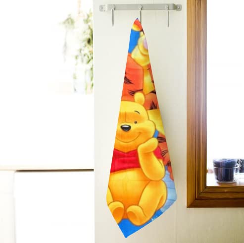 Fashion Towels, Quick-Drying Super Absorbent Soft Microfiber Dis Ney Cartoon Series Hand Towel 32×16 (40cm×80cm) inch (Cartoon W Pooh 8)