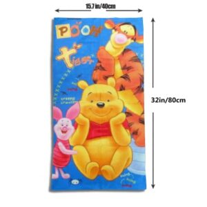 Fashion Towels, Quick-Drying Super Absorbent Soft Microfiber Dis Ney Cartoon Series Hand Towel 32×16 (40cm×80cm) inch (Cartoon W Pooh 8)