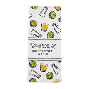 mud pie fiesta hand towel, tequila, 16.5" x 26"