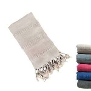 myaprils turkish towels for bathroom - decorative hand towel, 100% cotton stone washed, turkish kitchen towels with fringe, farmhouse bathroom decor hand face towel 20 x 39 - stone beige