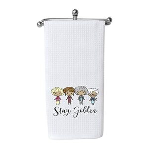 wcgxko tv show inspired stay golden kitchen home decor hostess gift flour sack towel dish towel hand towel (stay golden towel)