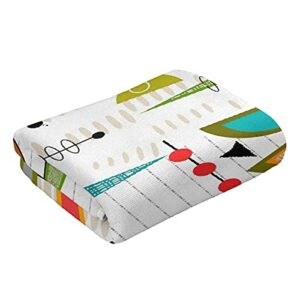 COVASA Geometry Hand Towels for Bathroom,Set of 2,Mid-Century Modern Abstract #56,Soft Absorbent Small Bath Towel Kitchen Dish Guest Towel for Men Women,Bathroom Decor 15.7"x27.5"