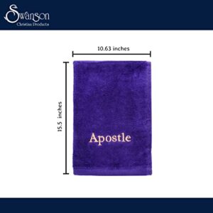 Swanson Christian Towel-Apostle-Purple w/Gold Lettering