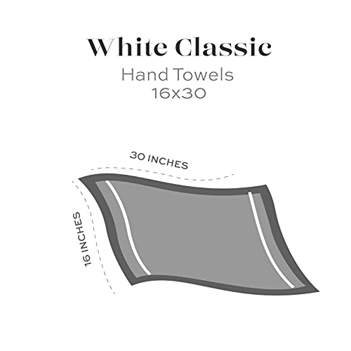 White Classic Luxury Hand Towels | 6 Pack Luxury Bath Mat | 2 Pack Bundle (Beige)