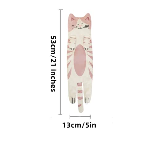 XIYUAN 2Pack 21in Bathroom Kitchen Fun Cat Hand Towel, Cute Cat Decorative Towel, Hanging Face Towel, Super Absorbent and Soft, for Cat Lovers, Home Sweet Home Gift (Pink Black)