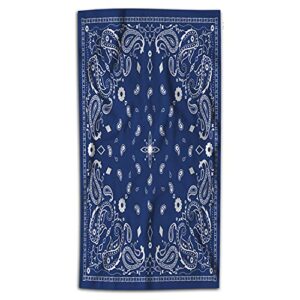 wondertify blue paisley hand towel bandana border floral hand towels for bathroom, hand & face washcloths