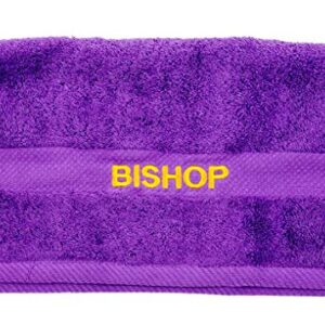 Mercy Robes Preaching Hand Towel Bishop (Purple/Gold) (Purple/Gold)