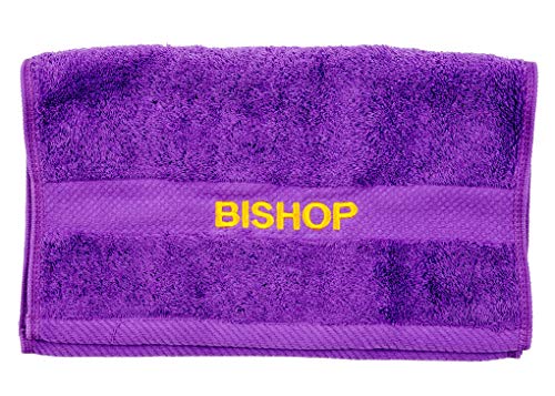 Mercy Robes Preaching Hand Towel Bishop (Purple/Gold) (Purple/Gold)