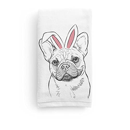 Inkopious Easter Chew Chew The French Bulldog Decorative Hand Towel Bathroom and Kitchen Decoration