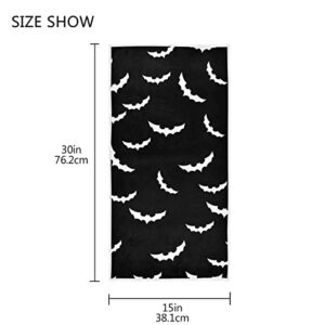 Anyangquji Bats Halloween Goth Hand Towels Soft Absorbent Bath Large Hand Towels for Bathroom Kitchen Hotel Spa Hand Towels 15"X30"