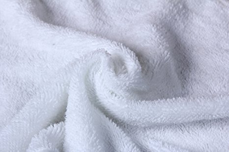 KSC Diamond American Towels & Linens Luxury Turkish Cotton Hotel & Spa Hand Towel 16"x30" Set of 6 100% Ring Spun - Organic Eco-Friendly (Hand Towels, White)