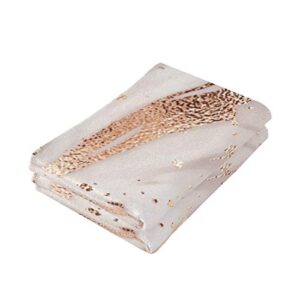 Qilmy Rose Gold Abstract Marble Hand Towels Ultra Soft Absorbent Fingertip Bath Towels Breathable & Comfort Hand Towels for Bathroom Hotel, Gym and Spa 28 X 14 Inch (2PCS)