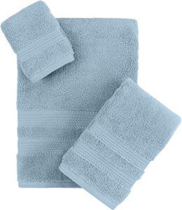 caro home bethany towel collection hand towel robin egg blue