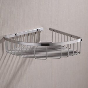 orhemus 304 Stainless Steel Shower Caddy Corner Basket Shelf Bathroom Organizer Wall Mounted Storage, Brushed Nickel