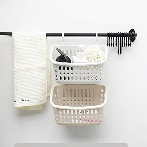 Bernese 3pcs Plastic Hanging Shower Caddy Basket,Connecting Organizer Storage Basket,with Hook,For Bathroom Kitchen, Pantry, Bathroom, Dorm Room