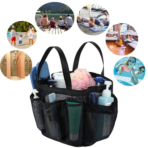 Didcant Mesh Shower Caddy with Durable Handles Portable Shower Tote Bag Basket Organizer for Beach Travel Camping, Hanging Bath Caddies Toiletry for Bathroom College Dorm