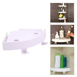 Yosoo Shower Shelf, Bathroom Triangular WallMounted Shower Shelf Corner Bath Storage Holder Organizer Rack