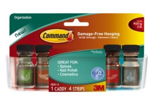 command medium caddy, clear (4 caddies)