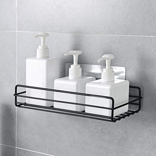 Beerty Simple Iron Household Shower Shelf Suction Cup Basket Storage Hanger Organizer for Kitchen Bathroom Storage Space Saving