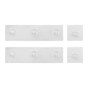 4 pcs adhesive wall hooks sticker - transparent shower caddy adhesive replacement, waterproof adhesive for shower caddy bathroom shelf