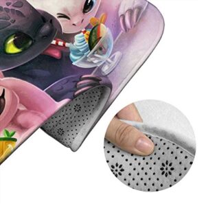 Stitch and Angel Bath Mat 3 Piece Set Anti-Skid Bathroom Carpet Set Soft Pads Bath Mat + Contour Pads + Toilet Lid Cover, Absorbent Carpet Bath and Mat Anti-Slip Pads Set