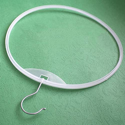 DOITOOL 10pcs Bikini Hangers Thong Underwear Display Ring Hanger Round Circle Bikini Swimwear Lingerie Brief Display Hoop Rack with Hook 31cm