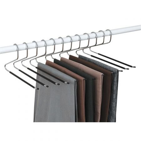 Pants Hangers - Set of 12 6-1/2" x 15"W Trouser Hangers, Slacks Hangers