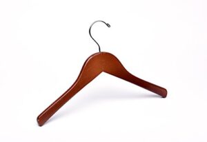 child light walnut top wooden hangers