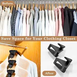 Gzcvba Space Saving Hanger Hooks Ultra- Premium Hanger Hooks Triple Closet Space 36 Value Pack, Cascade Hangers to Create Up to 3X More Closet Space, Easy to Use Slip-Over Design,Black