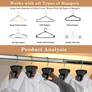 Gzcvba Space Saving Hanger Hooks Ultra- Premium Hanger Hooks Triple Closet Space 36 Value Pack, Cascade Hangers to Create Up to 3X More Closet Space, Easy to Use Slip-Over Design,Black