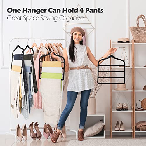 Velvet Hanger 3 Pack Skirt Hangers with Clips 12-Pack